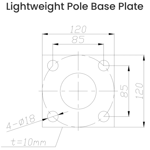Pole Rag Bolts | LED Lightweight Poles | Light Planet